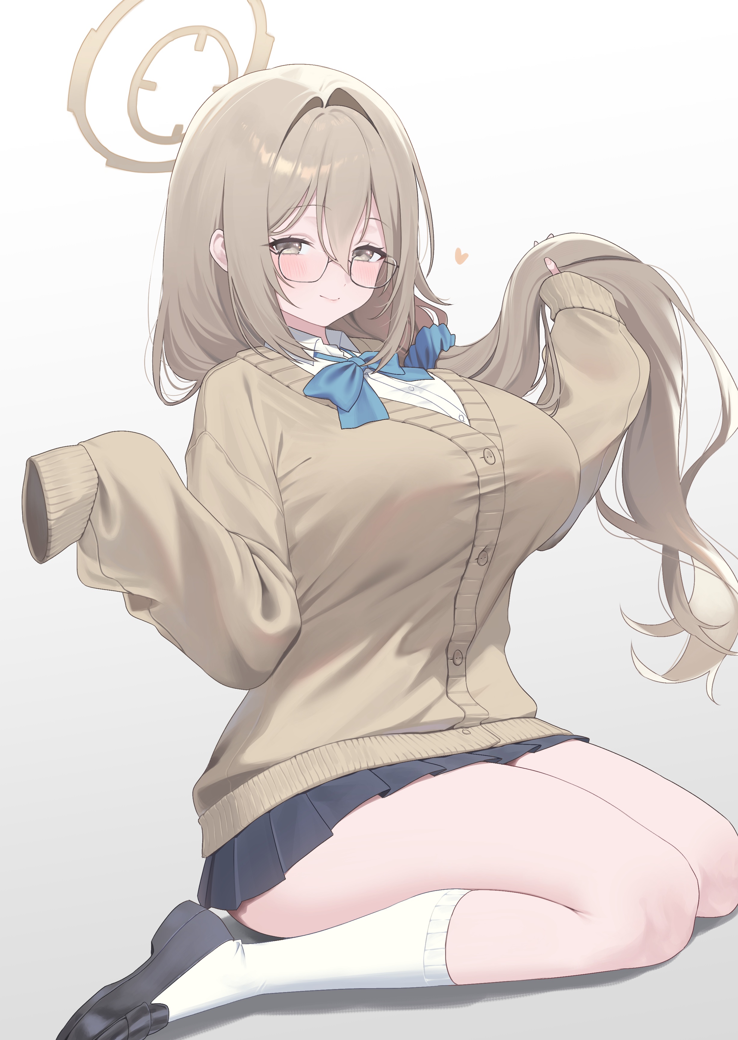 seoki (hi3031) blue archive murokasa akane halo megane seifuku sweater | #1217568 | yande.re